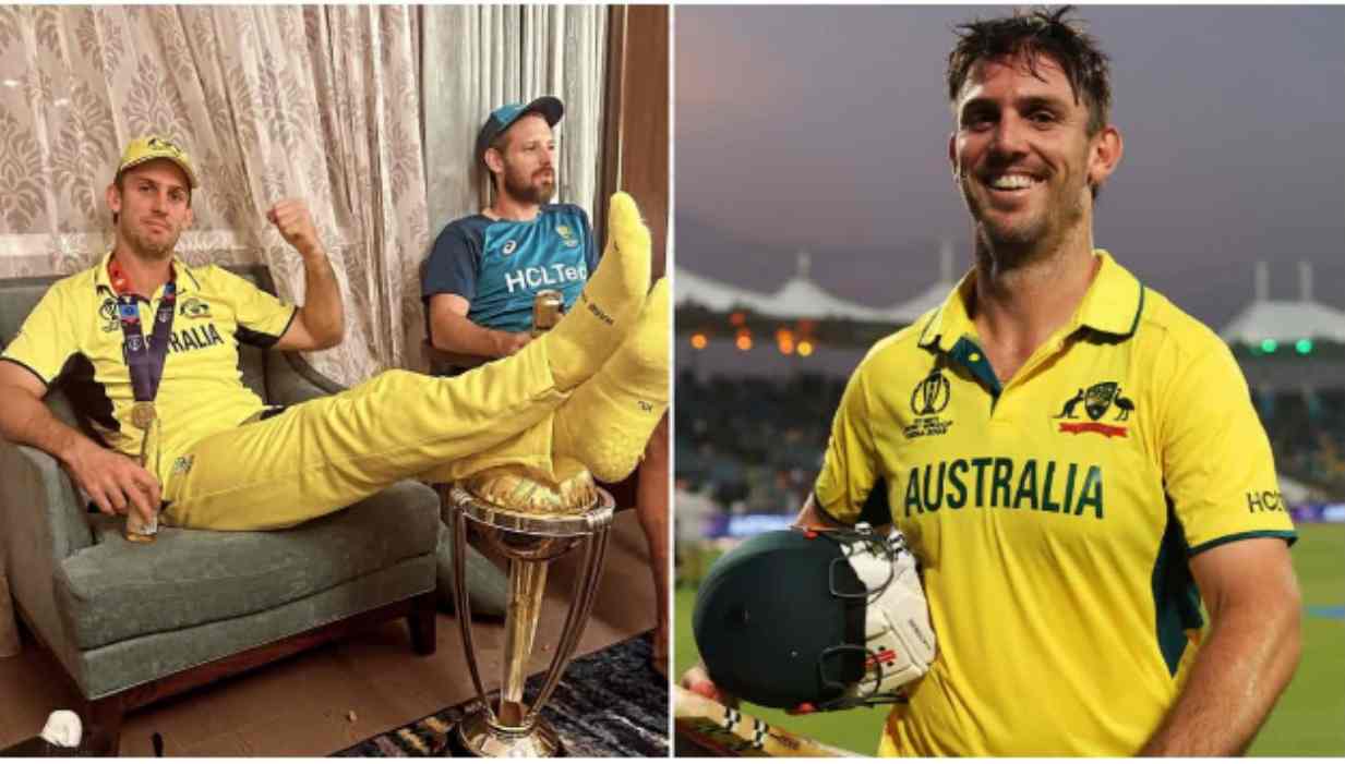 Sports : Mitchell Marsh ने World Cup Trophy का किया अपमान, ट्रॉफी को ...